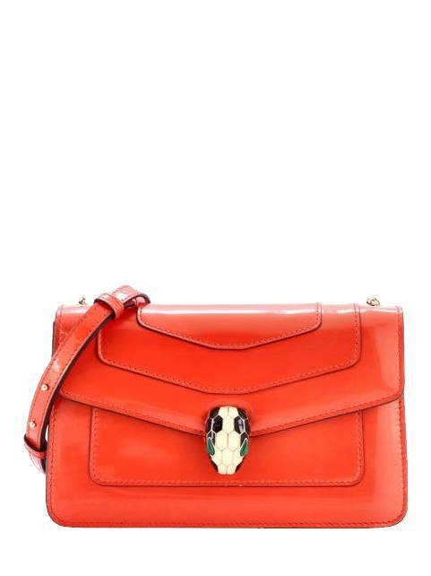 BVLGARI Serpenti Forever Shoulder Bag Metallic Leather Small - Metallic Silver