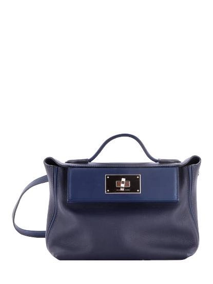 Hermès 24/24 Bag Evercolor With Swift 21 - Blue