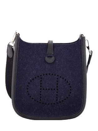 Hermès Evelyne Bag Gen Iii Felt Tpm - Blue