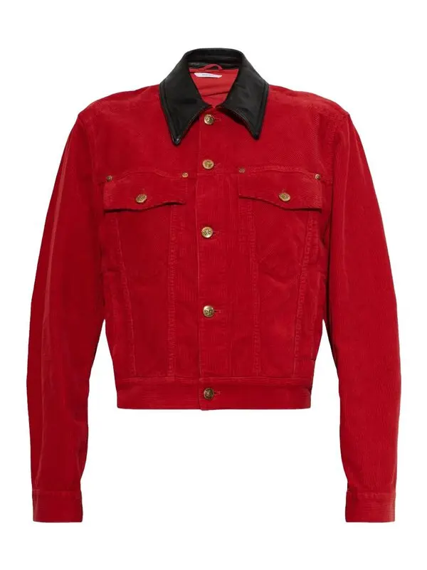 Versace Velvet Denim Jacket - Multicolor