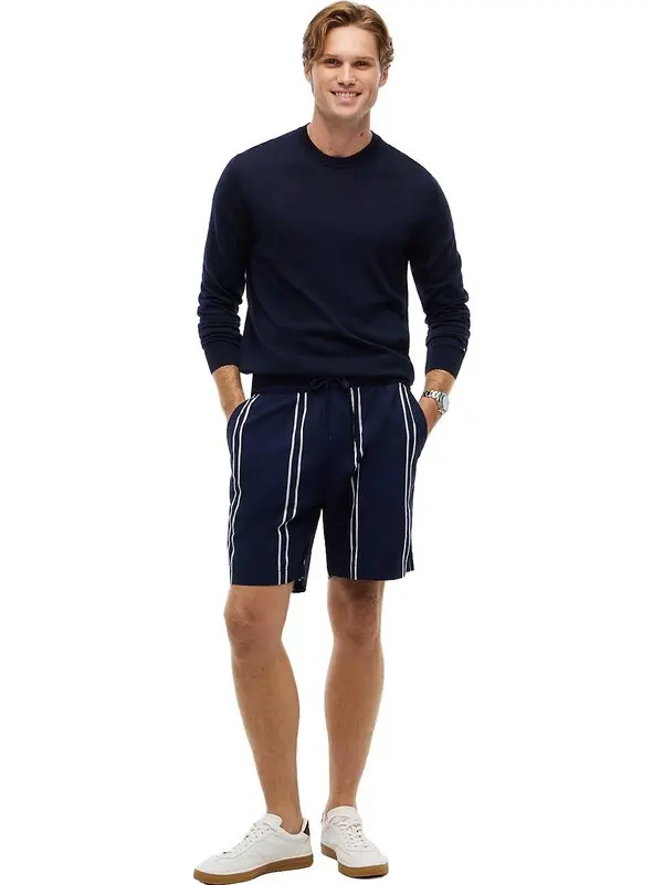 Tommy Hilfiger Regular Fit 7 Striped Dobby Short - Carbon Navy