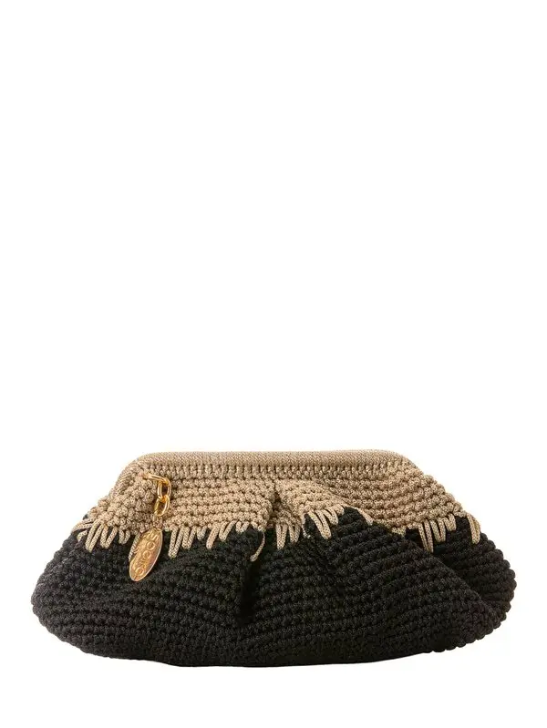 SPEIRA Vintage Style Clutch Gold - Black/gold