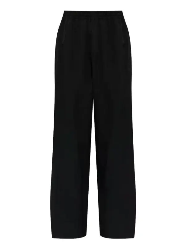 Balenciaga Elasticated-waistband Logo-embroidered Track Pants - Black