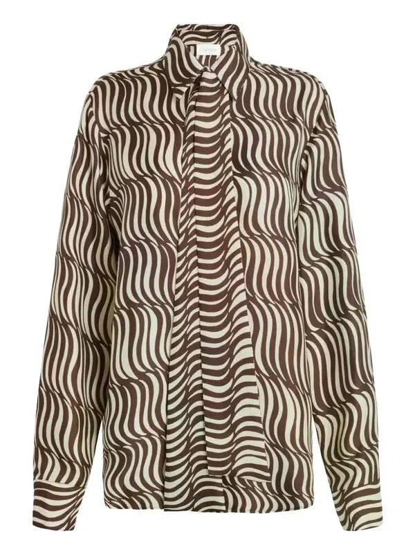 P.a.r.o.s.h Animalier Printed Shirt - Brown