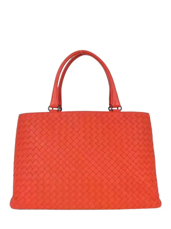 Bottega Veneta Intrecciato Leather Tote Bag - Red