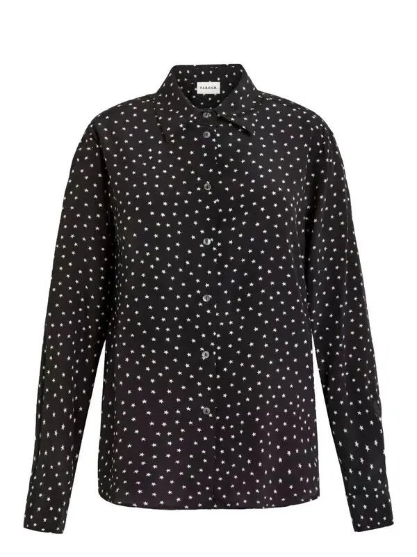 P.a.r.o.s.h Star-print Long-sleeved Shirt - Black