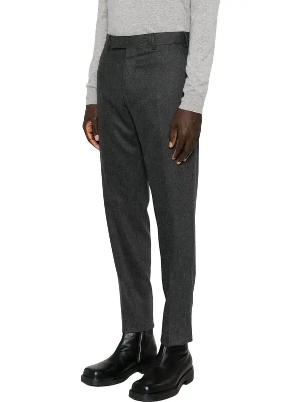 PT TORINO Pressed-crease Tailored Trousers - Grey
