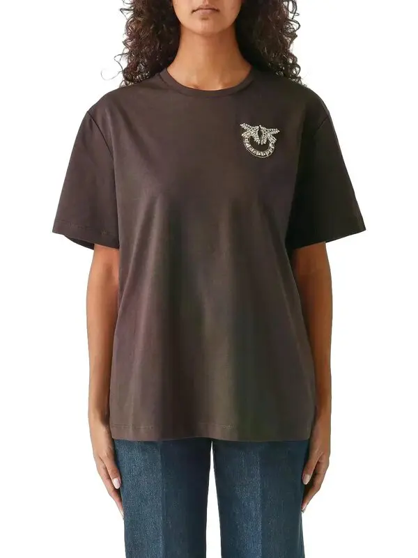 Pinko Love Birds T-shirt - Brown