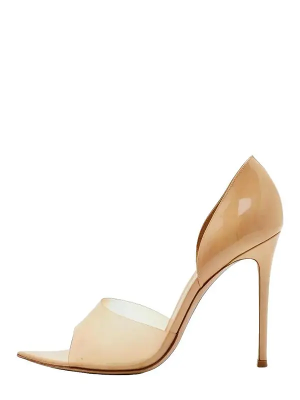 GIANVITO ROSSI Bree Patent-leather Pumps - Neutrals