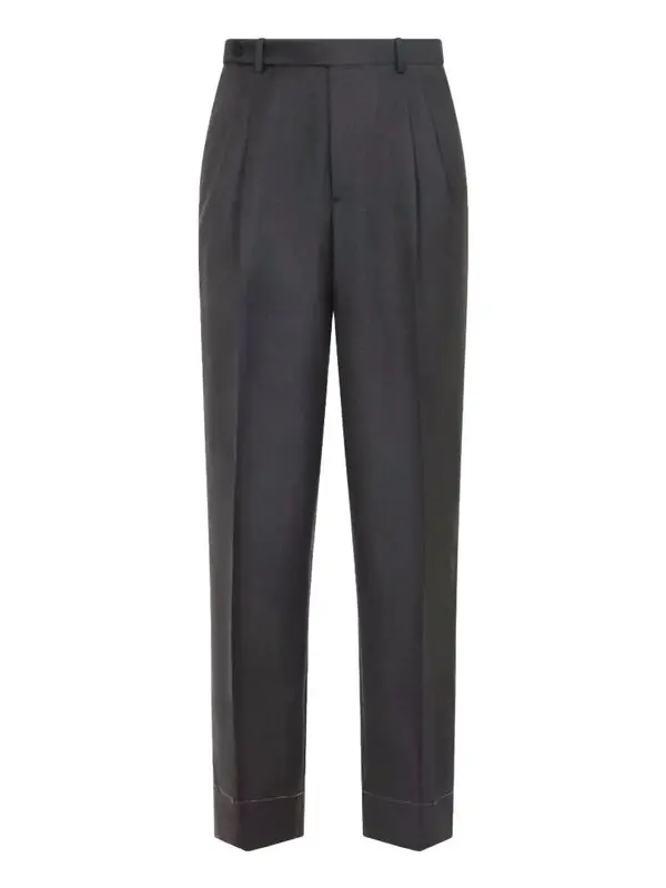 Brioni Pleated Wool Trousers - Grey