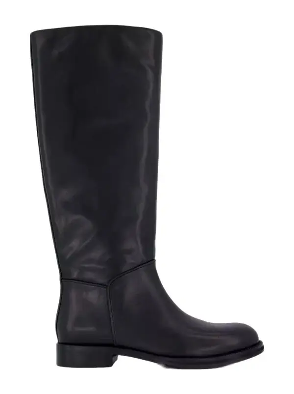 GIBALDI Round-toe Knee-high Boots - Black