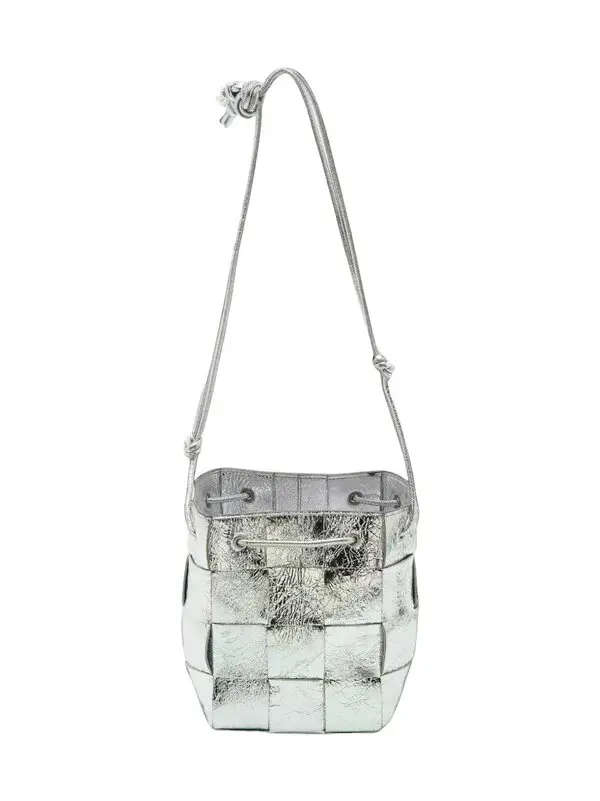 Bottega Veneta Small Cassette Bucket Bag - Silver