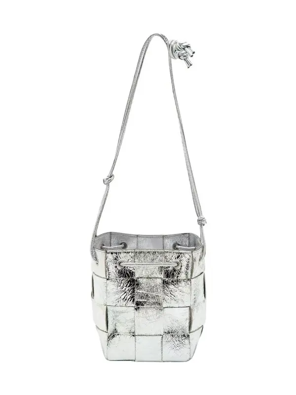 Bottega Veneta Small Cassette Bucket Bag - Silver