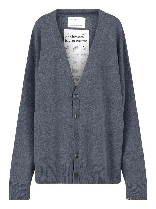 Extreme Cashmere Cardigan Button "simo - Gray