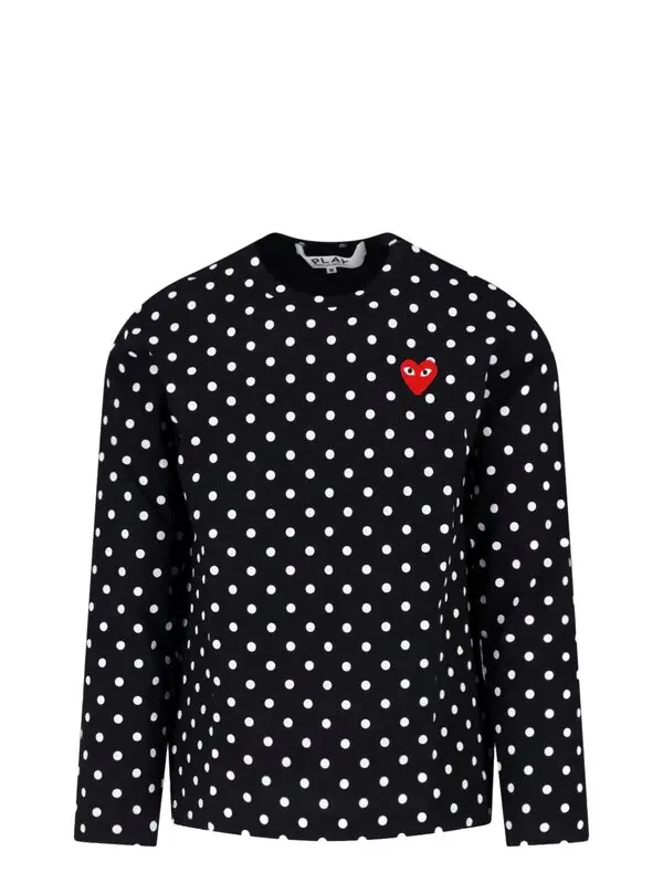 Play Comme Des Garcon Polka Dot Sweatshirt - Black