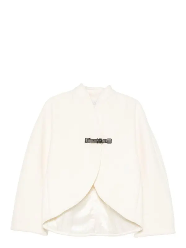 FORTE_FORTE Wool Blend Cropped Coat - Multicolor