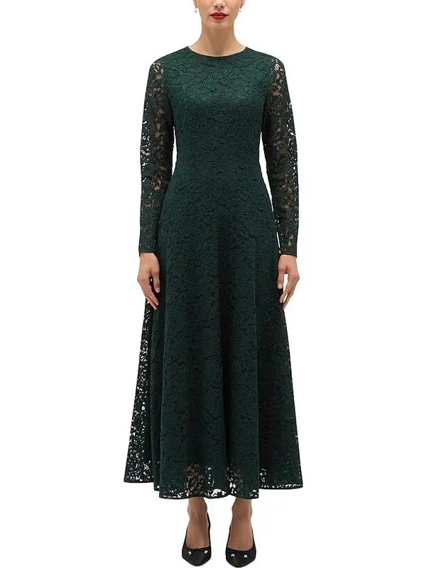 HOBBS LONDON Ashdown Lace Midi Dress - Green