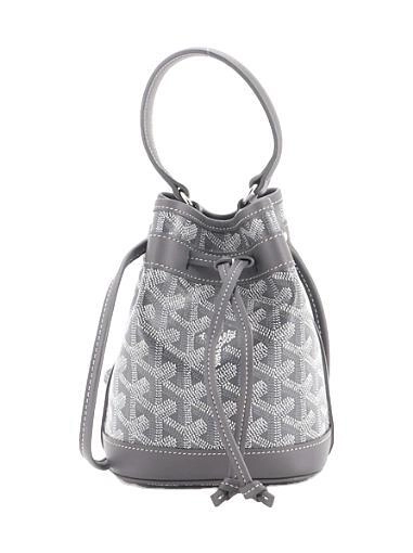 Goyard Petit Flot Bucket Bag Coated Canvas - Gray