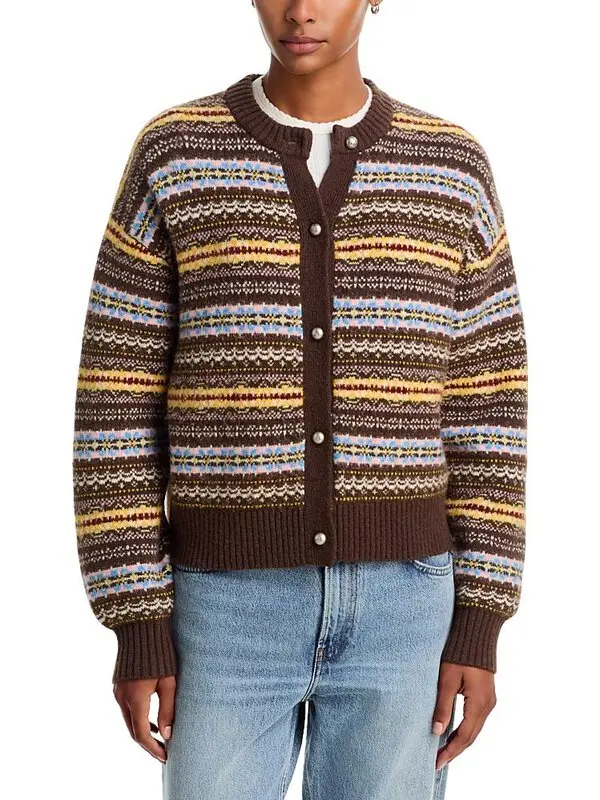 LEVI'S Charlotte Pattern Knit Cardigan - Lea Fairisle Java