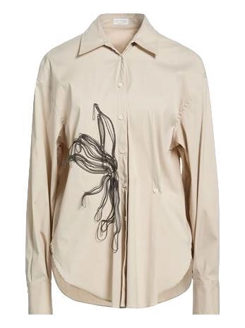 Brunello Cucinelli Shirt Size Cotton, Polyamide, Elastane - Beige