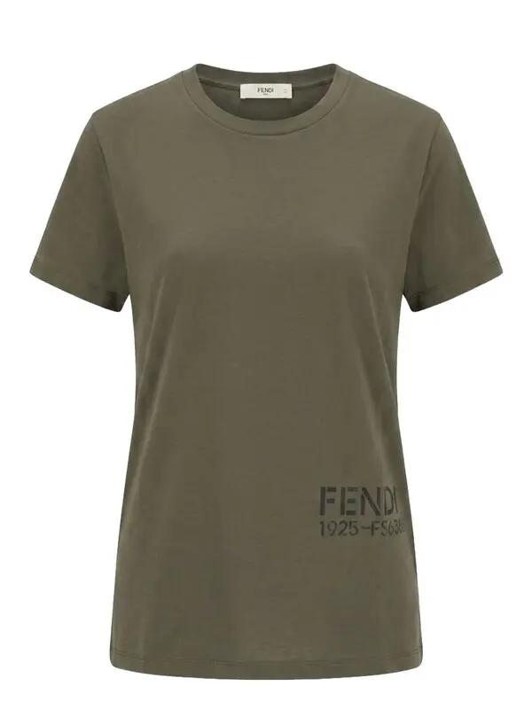 Fendi Logo Cotton T-shirt - Multicolor