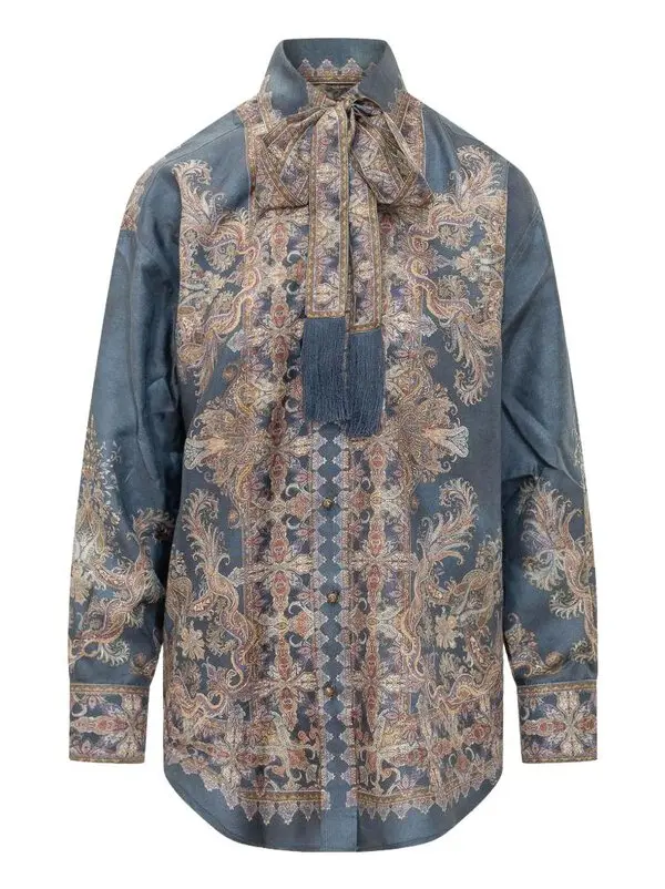 Zimmermann Valiant Printed Silk Shirt - Multicolor