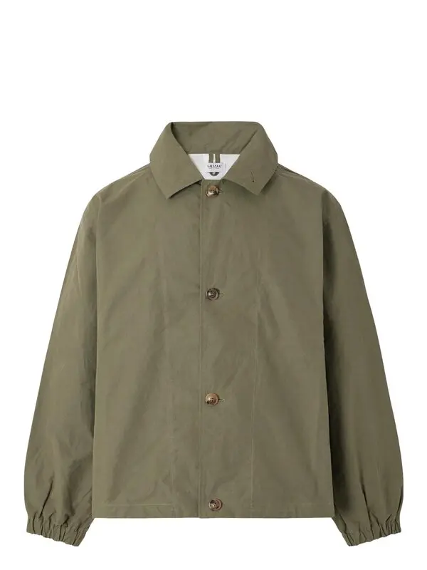 GHIAIA Waxed Cotton-canvas Jacket - Green