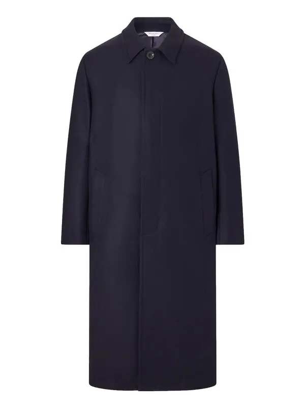 Boglioli Wool-blend Felt Coat - Blue