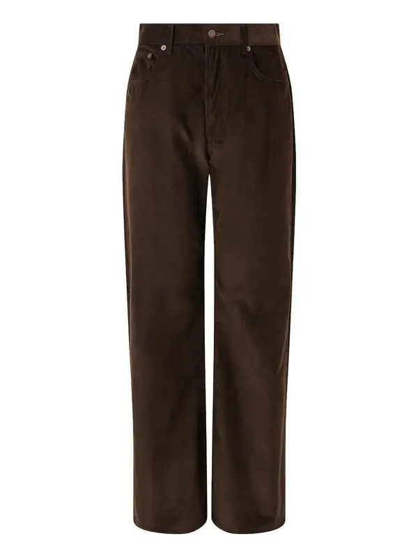Acne Studios Straight-leg Cotton-corduroy Trousers - Brown