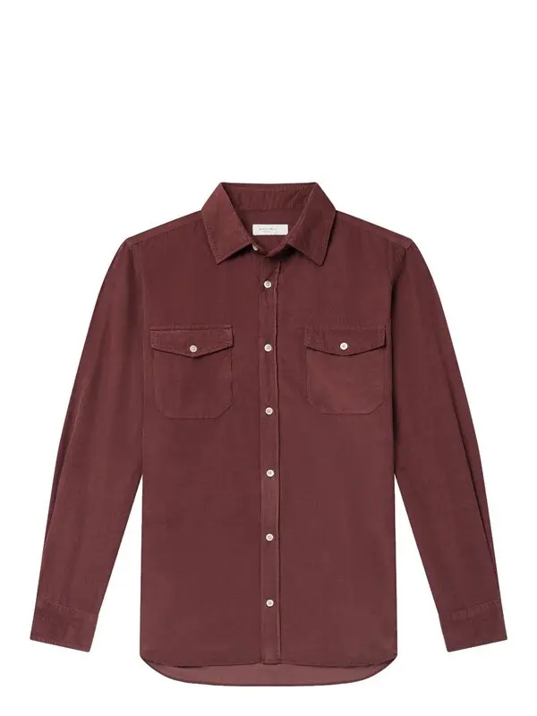 Boglioli Cotton-corduroy Shirt - Red