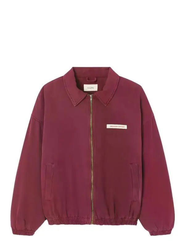 American Vintage Logo-patch Zip-up Jacket - Red