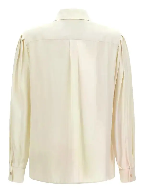 Max Mara Mstvongola Pleated Buttoned Shirt - Neutrals