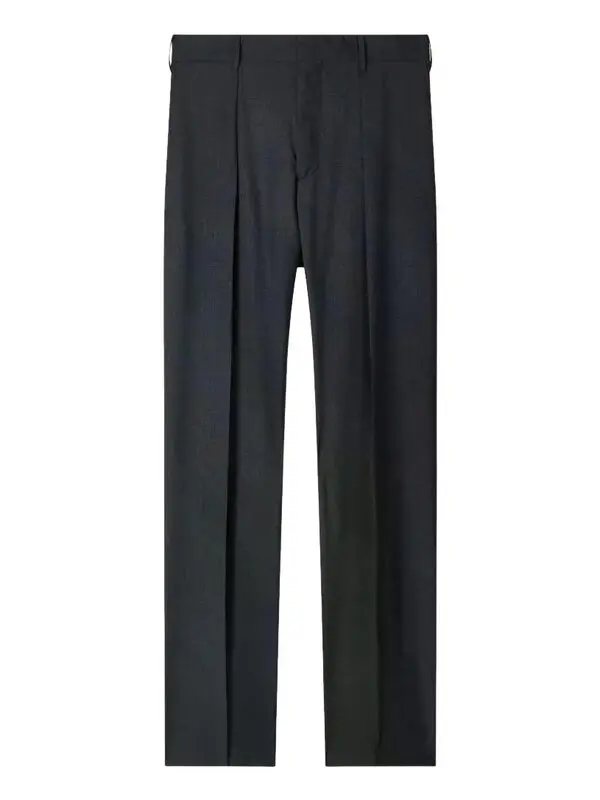 Paul Smith Dark- Shadow Check Wool Trousers - Grey