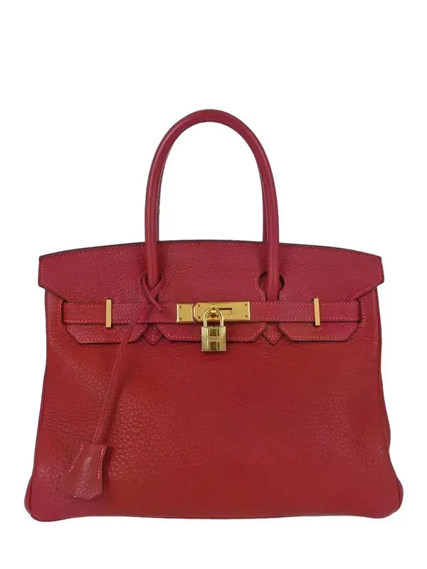 Hermès 2005 Birkin 30 Tote Bag - Red