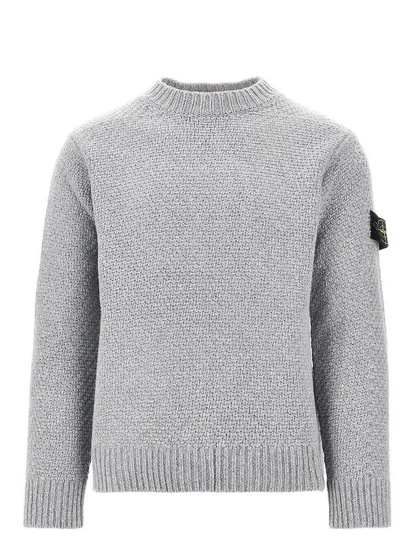 Stone Island Lambwool Crewneck Weater - Grey