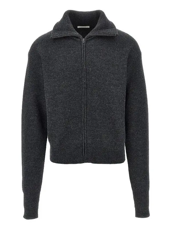 LEMAIRE Virgin Wool Full-zip Cardigan An - Grey