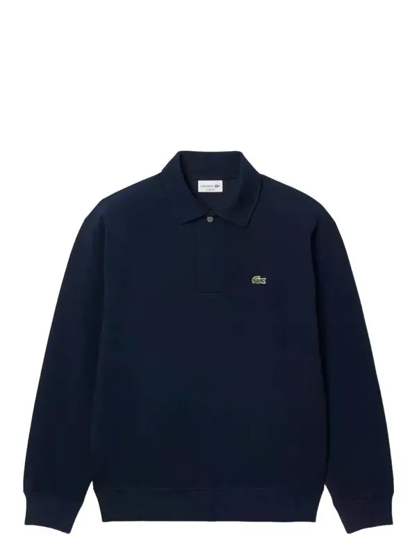 Lacoste Polo Collar Piqué Sweatshirt - Blue