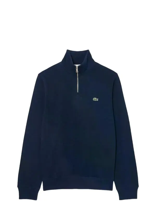 Lacoste Zip-up High-neck Sweatshirt - Blue