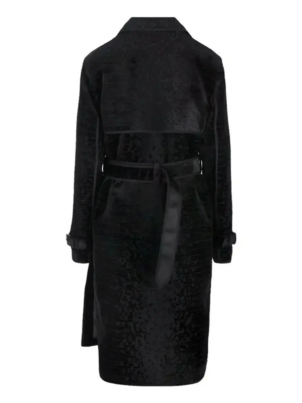 Fendi Animal Velvet Coat - Black