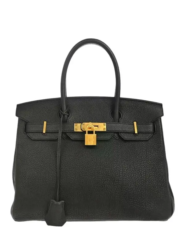 Hermès 2016 30 Togo Birkin Tote Bag - Black
