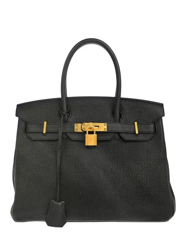 Hermès 2016 30 Togo Birkin Tote Bag - Black