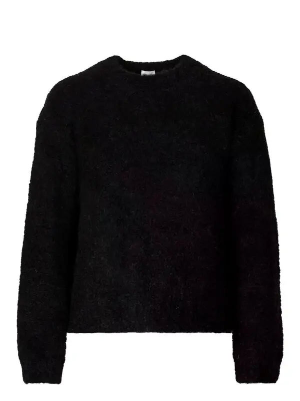 CT PLAGE Bouclé Long-sleeve Sweater - Black