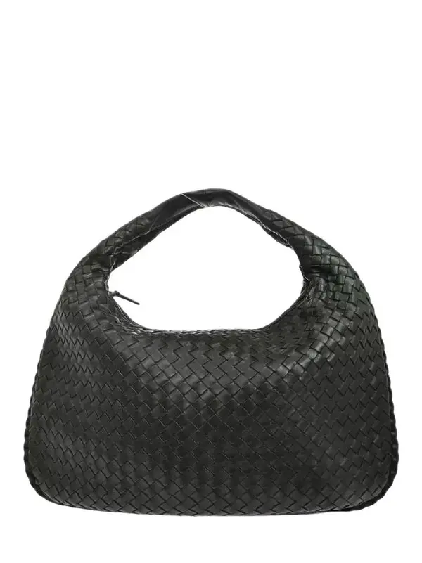 Bottega Veneta Intrecciato Leather Shoulder Bag - Black