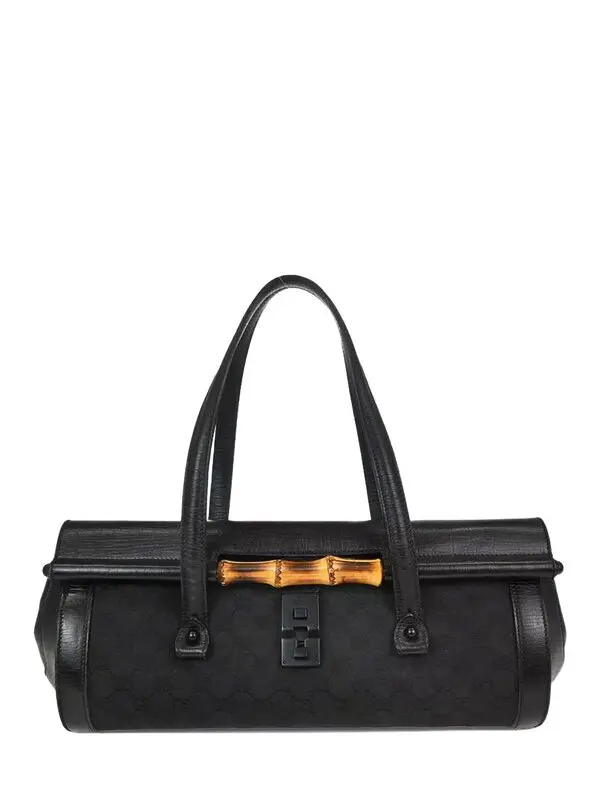 Gucci Bamboo Gg Shoulder Bag - Black
