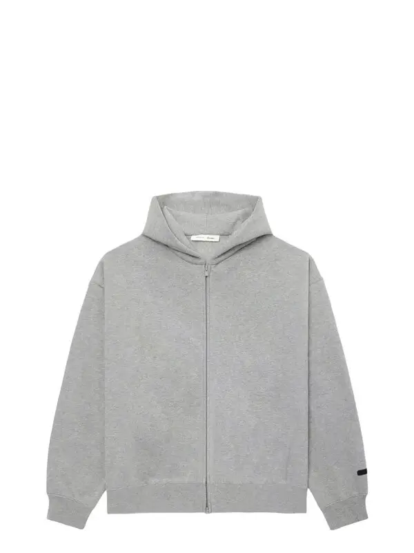 Fear Of God 90s Relaxed Zip-up Logo-embossed Hoodie - Grey