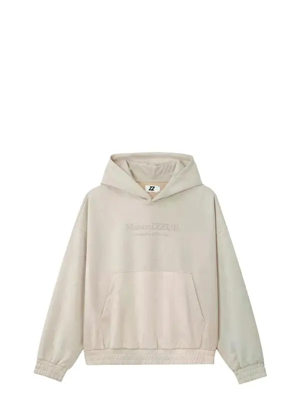 Izzue Logo-print Cotton Hoodie - Neutrals