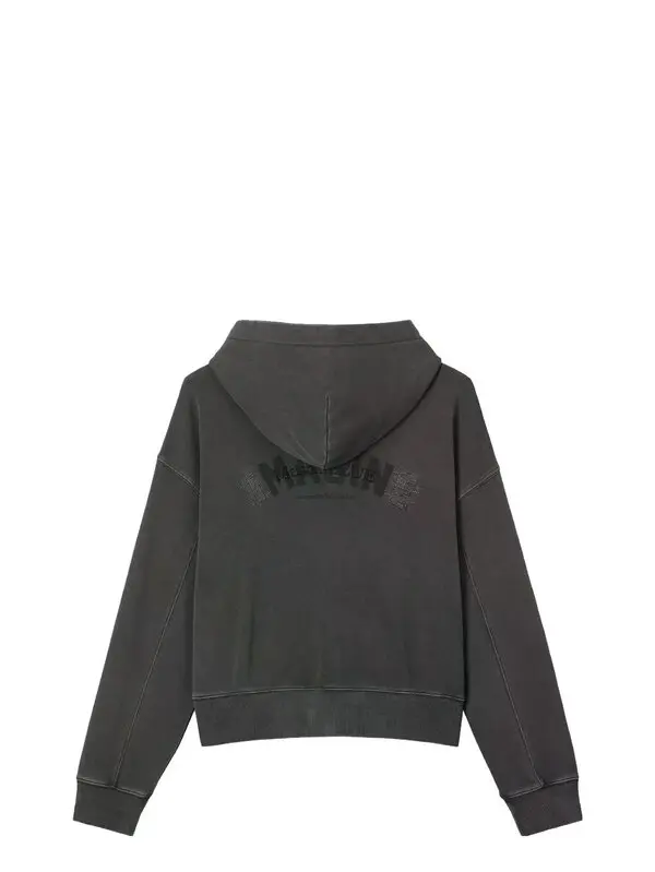 Izzue Logo-embroidered Zip-up Hoodie - Grey