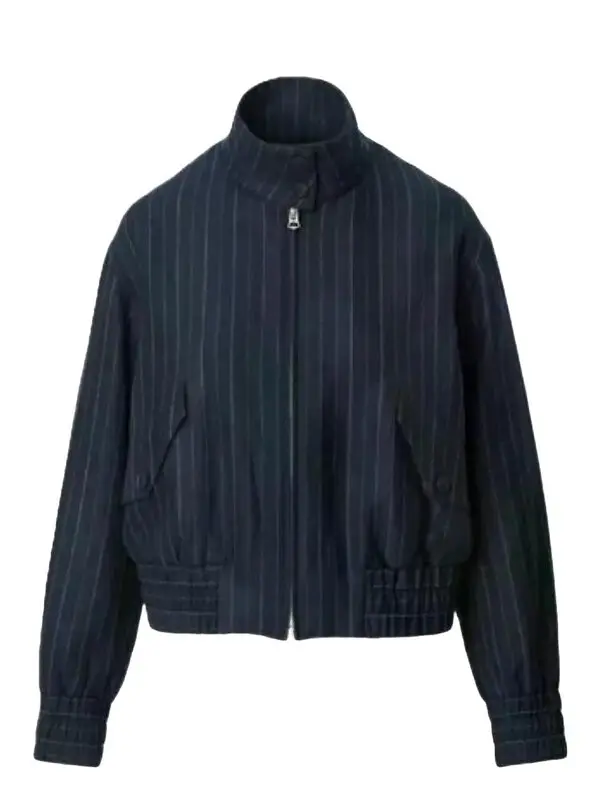 Rag & Bone Eliza Pinstripe-pattern Bomber Jacket - Blue