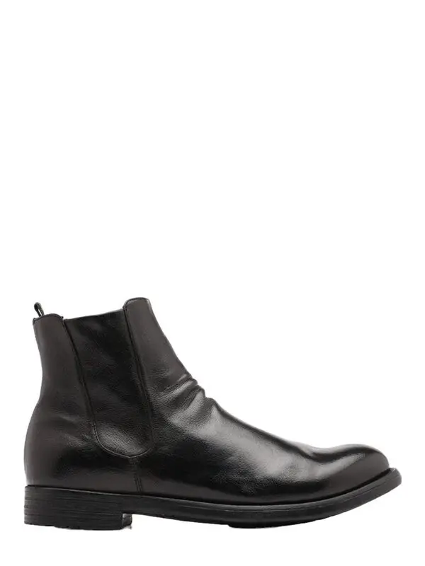 Officine Creative Side Zip Ankle Boots - Black