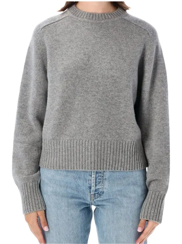 Extreme Cashmere Please Cropped Knitted Sweater - Grey